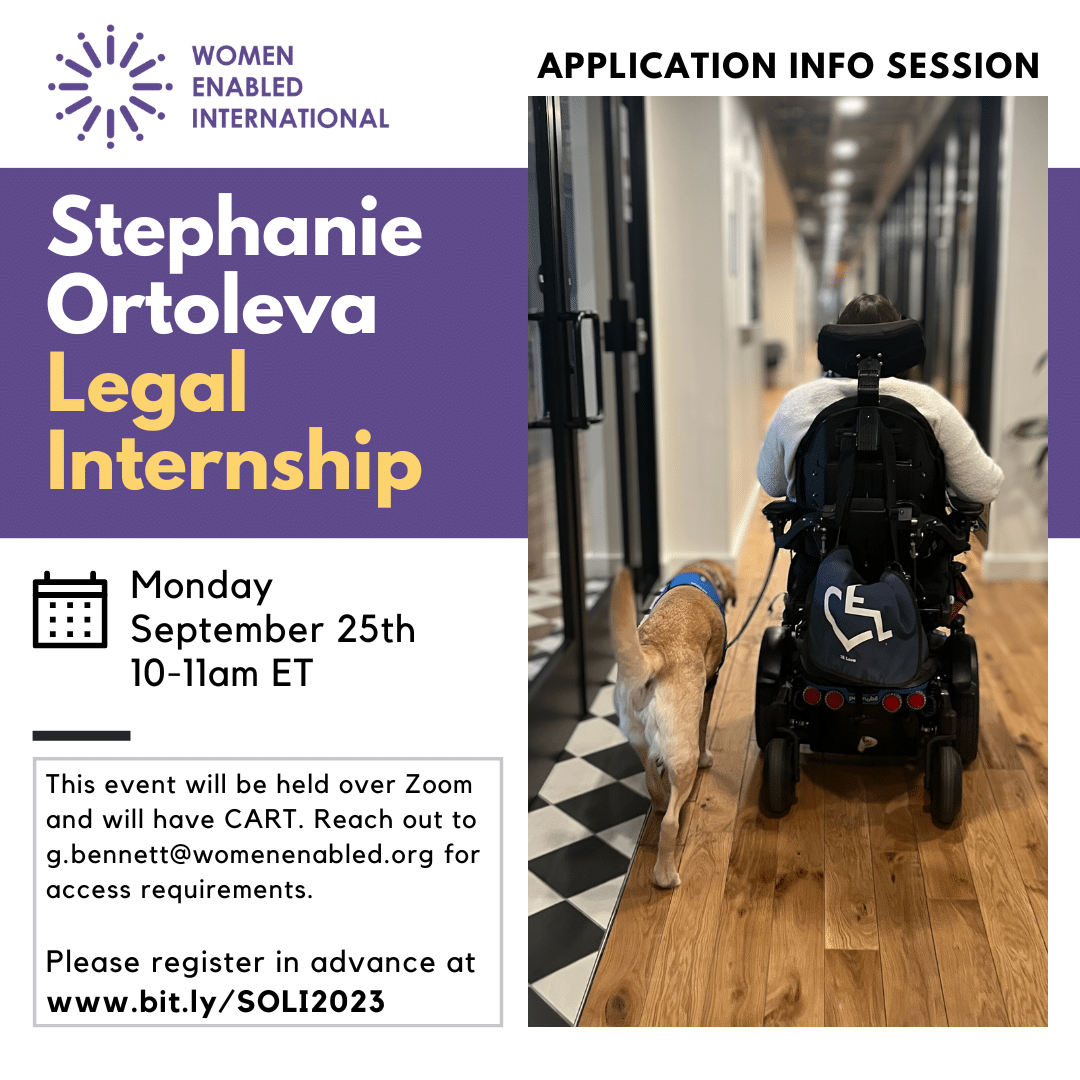 WEI Stephanie Ortoleva Legal Internship - Women Enabled International